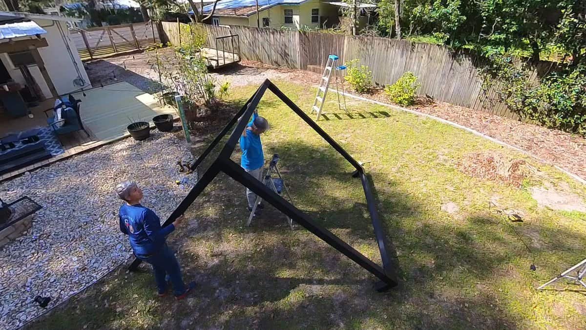How to Build a Toja Grid pergola with Hammock